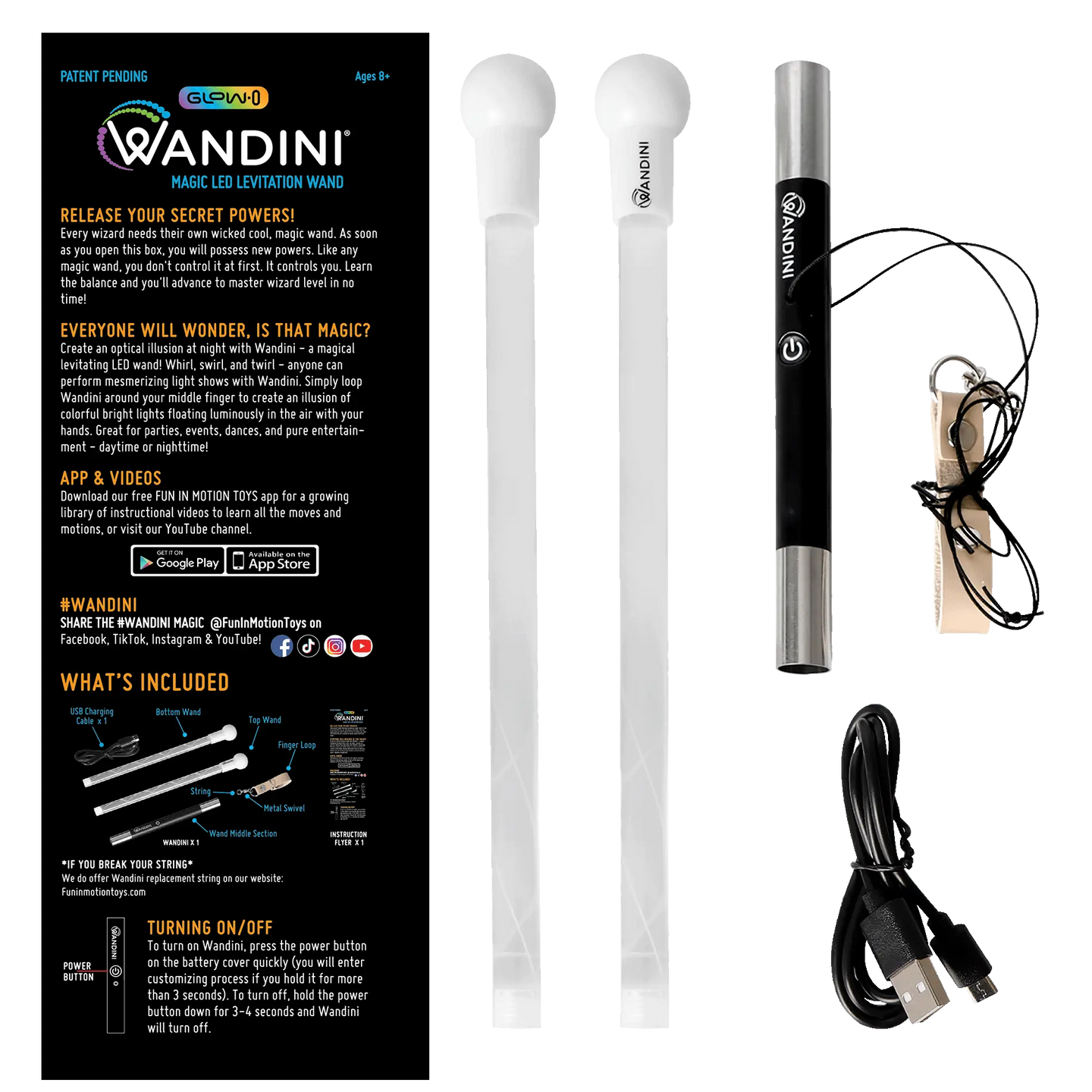 Wandini Glow.0 LED Levitating Wand — 22 Modes | Fun In Motion – Fun In ...