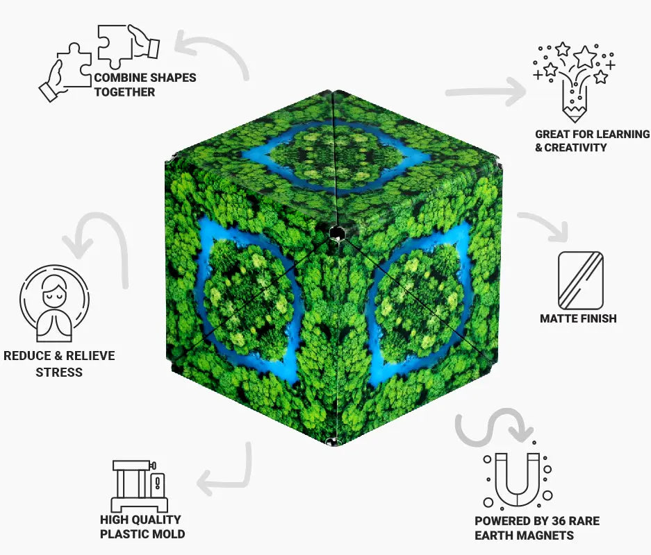 Wild Series - Shashibo Magnetic Puzzle Cubes - 4 Unique Designs – Fun ...
