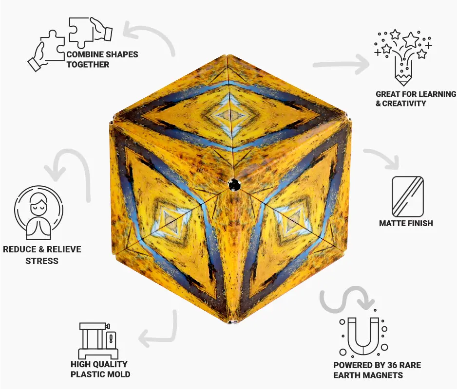 Wild Series - Shashibo Magnetic Puzzle Cubes - 4 Unique Designs – Fun ...