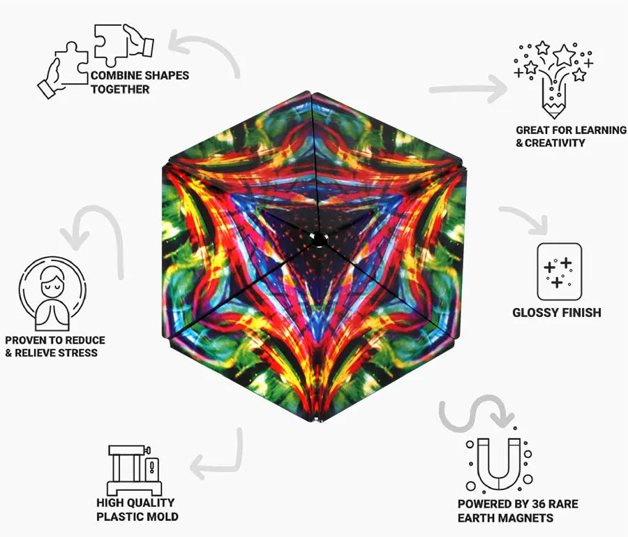Jumbie Series - Shashibo Magnetic Puzzle Cubes - 4 Unique Styles – Fun ...